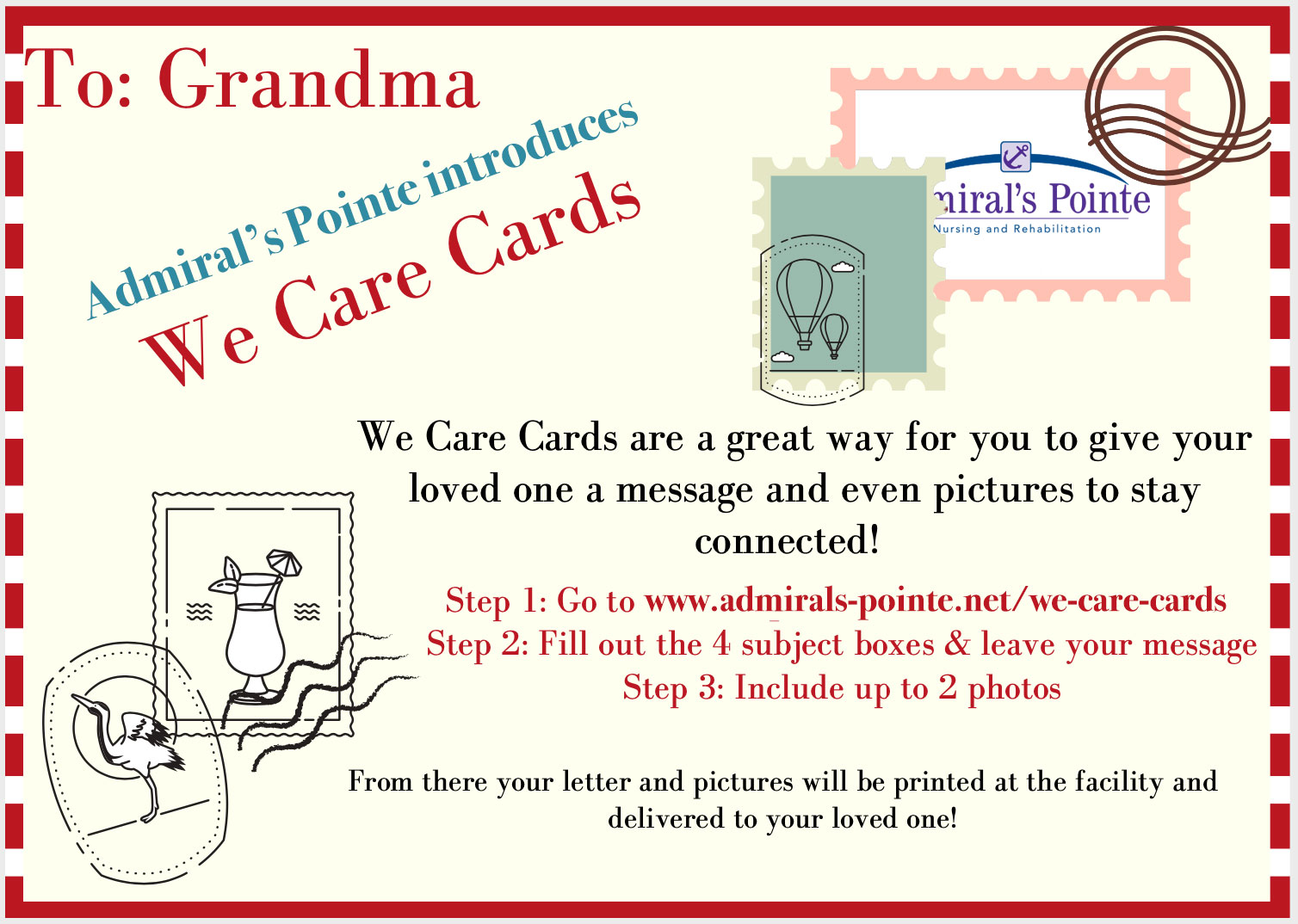 Resident ‘We Care Cards’